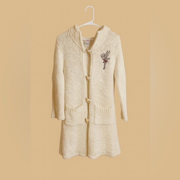 Disney | Sweaters | Disney Tinker Bell Knit Sweater Coat Womens Medium ...